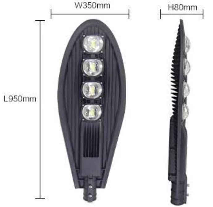 High-Intensity 200W Dolphin Street Light - 6500K